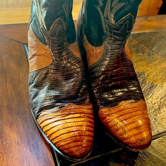 Shoes | Authentic Cowboy Boots Leather And Lizard | Poshmark